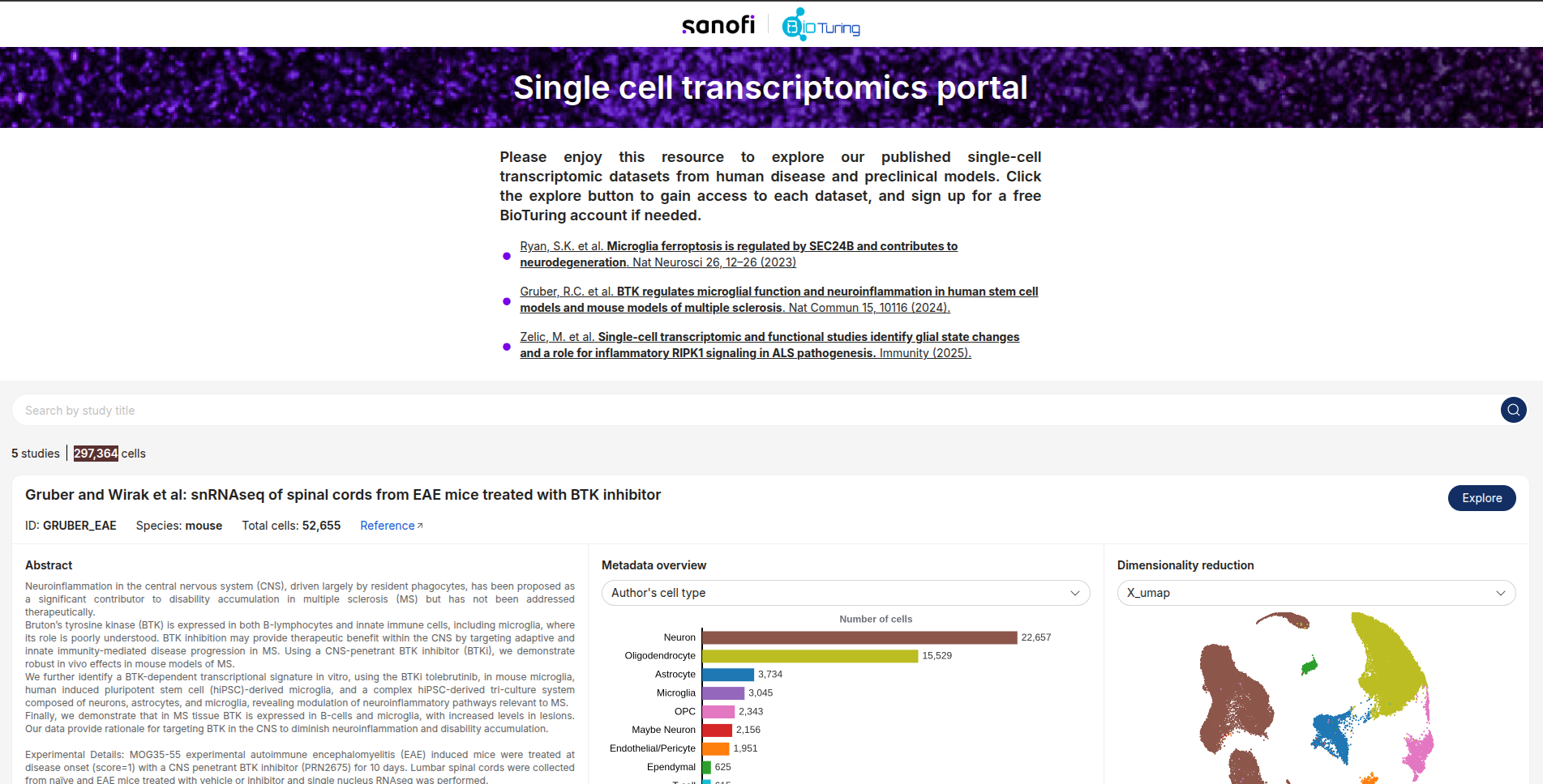 Sanofi Browser - Talk2Data by BioTuring – Talk2Data by BioTuring